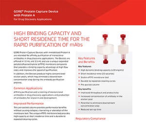 Protein Capture Devices for Protein A Chromatography | Gore